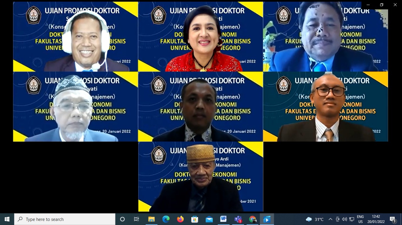 DOCTORAL PROMOTION (VIVA EXAM): SRI SUPRIYATI - Doktor Ilmu Ekonomi