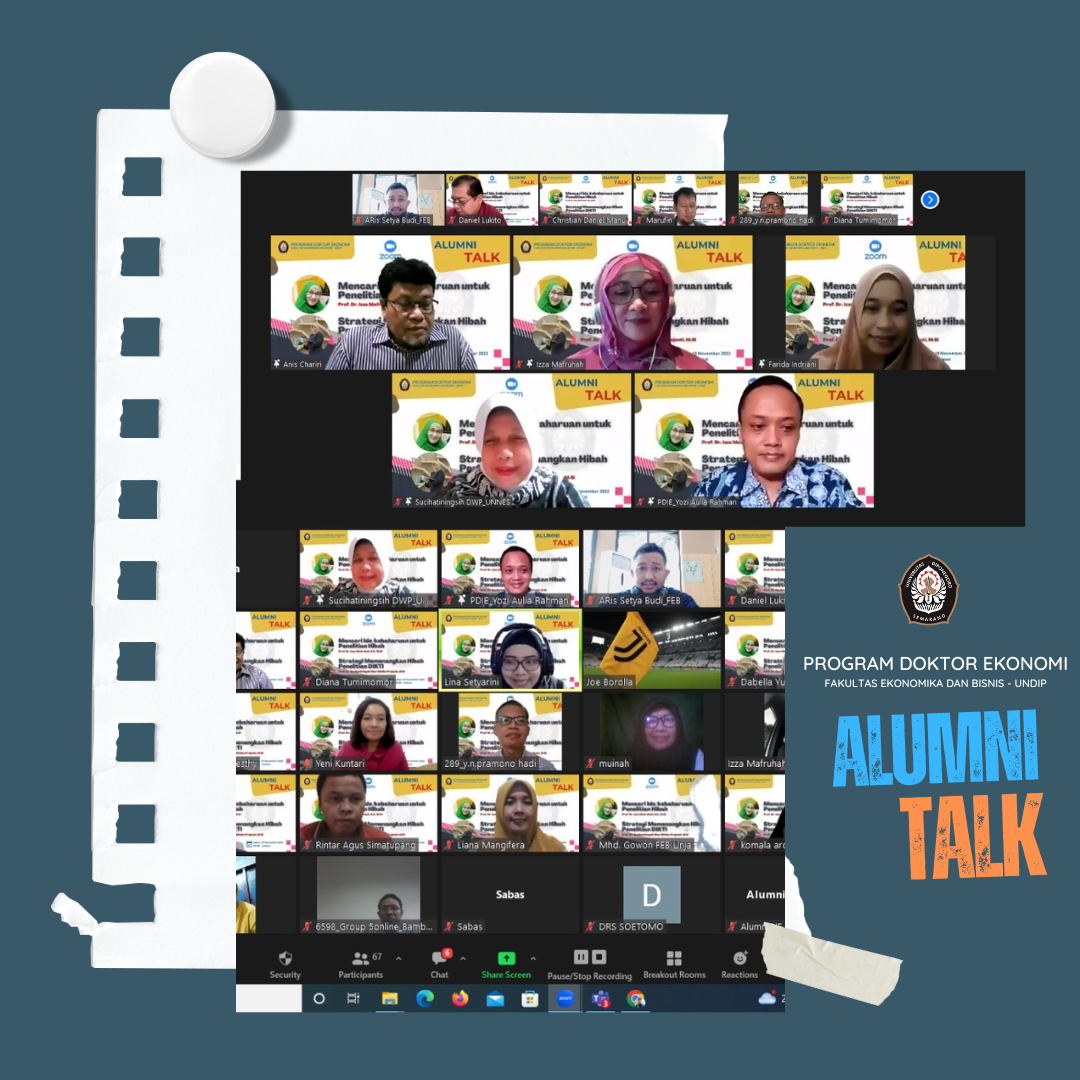 National Webinar (Alumni Talk) - Doktor Ilmu Ekonomi